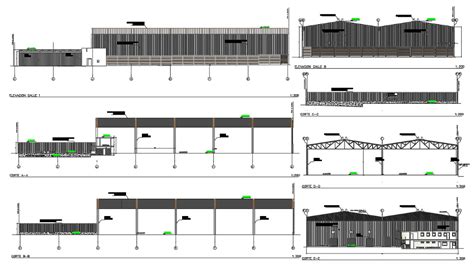 Plan Elevation And Section Detail Of Rcc Bridge 2d View Cad Structural