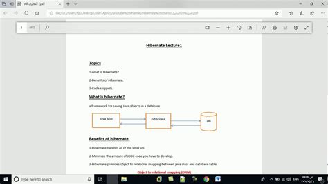Hibernate Overview In Arabic Youtube