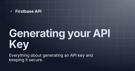 Generating Your Api Key Firstbase Api