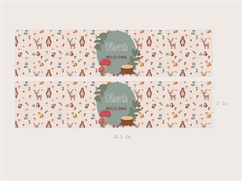 Woodland Bottle Labels Printable And Customizable Etsy