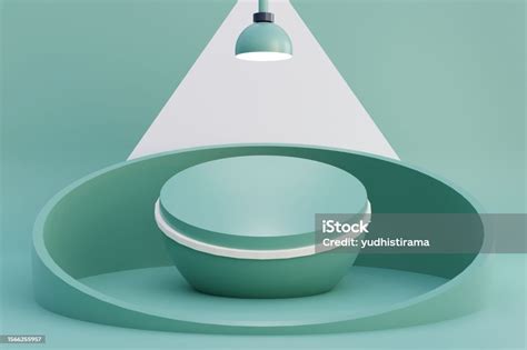 연단이 있는 3d 렌더링 화장품을 보여주기 위해 서십시오 받침대 디스플레이 스튜디오의 무대 쇼케이스 0명에 대한 스톡 사진 및 기타 이미지 Istock