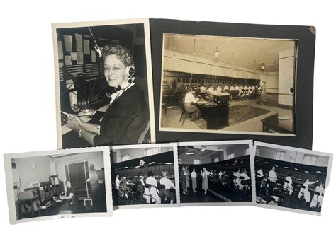 Early Photo Archive Of Telephone Girls At Work On Switchboard C 1900