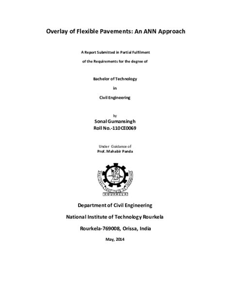 Pdf Overlay Of Flexible Pavements An Ann Approach