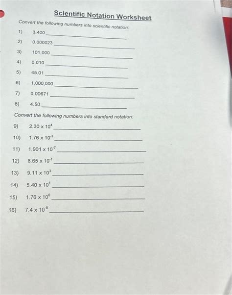 solved convert the following numbers into scientific