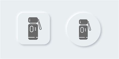 Thermos Solid Icon In Neomorphic Design Style Hot Water Signs Vector Illustration 24684407