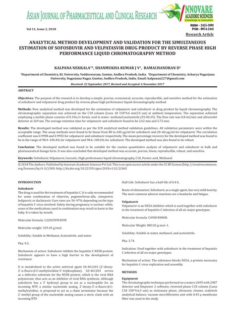 pdf analytical method development and validation for the simultaneous