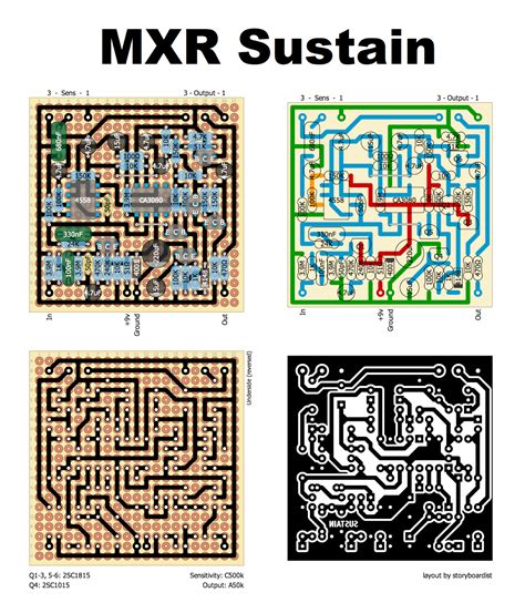 Perf And PCB Effects Layouts MXR Commande Sustain