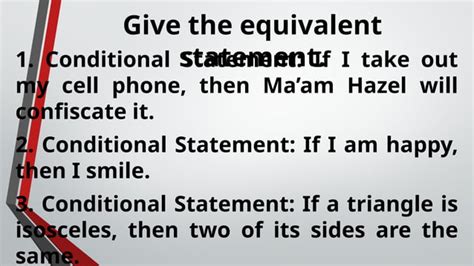 Conditional Statements Logically Equivalent Pptx