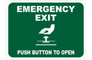 Emergency Exit Sign E12111 National Safety Signs
