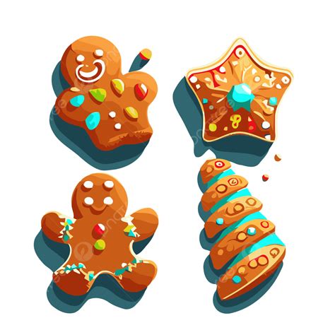 진저 캔디 벡터 스티커 클립 아트 스타 만화와 파란색 배경에 4 개의 진저 쿠키 상표 클립 아트 Png 일러스트 및 벡터 에 대한 무료 다운로드 Pngtree