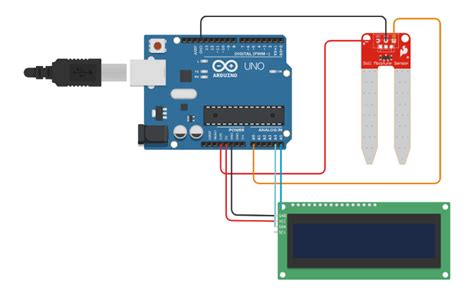 Circuit Design Smart Watering System Tinkercad