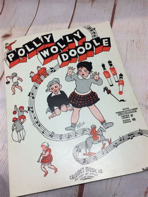 Polly Wolly Doodle Cartoon Shirley Temple Sheet Music Boardwalk