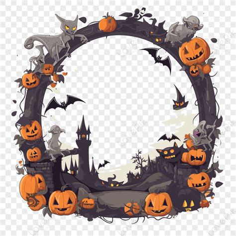 무료 할로윈 테두리상표클립 아트만화 Png 일러스트 무료 다운로드 Lovepik