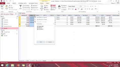 How To Create Business Point Of Sale Pos Receipts Database Using Microsoft Access Youtube