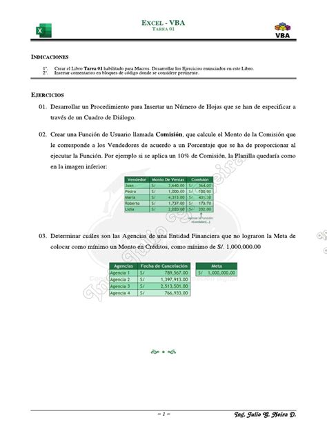 Reto N°1 Programacion De Macros En Excel Pdf