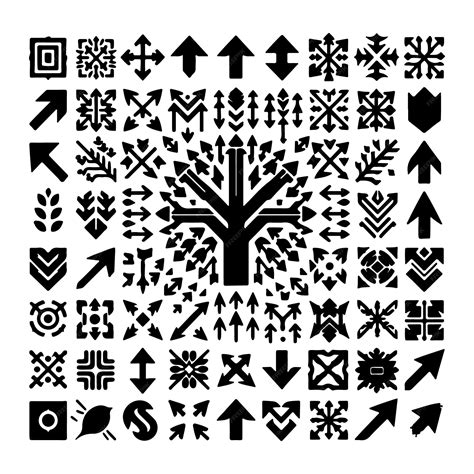 Set Of Hand Drawn Direction Arrow Icons Graphic Vector Elements For Web Poster Flyer Business