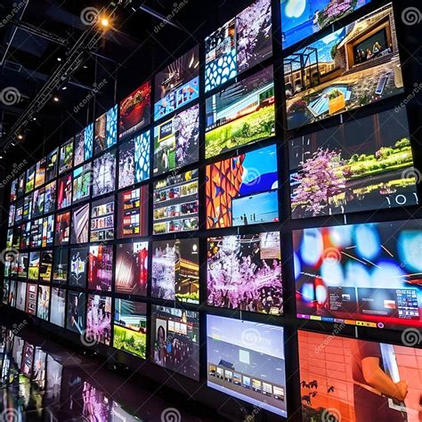 Multipanel Display Of Various High Resolution Images Stock Image Image Of Communication