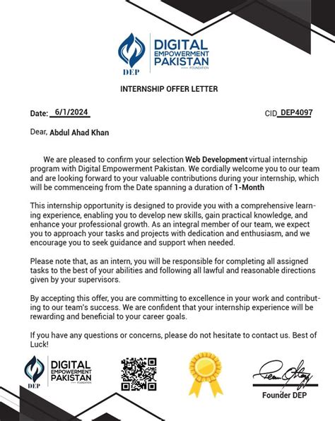 Abdul Ahad Khan On Linkedin Internship Digitalempowermentpakistan Webdevelopment