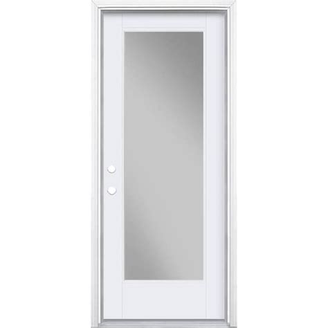 Masonite 32 In X 80 In Fiberglass Full Lite Right Hand Inswing Primed