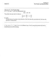 Understanding The Product And Quotient Rule In Calculus Course Hero