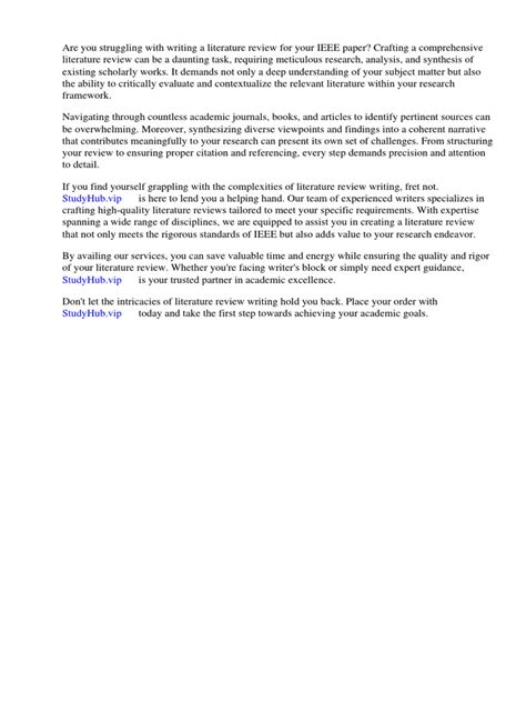 Sample Ieee Literature Review Pdf Academic Journal Academic