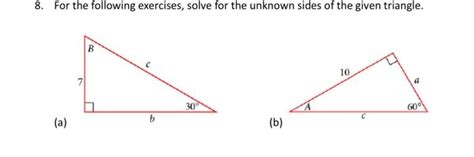 Solved For The Following Exercises Solve For The Unknown Chegg