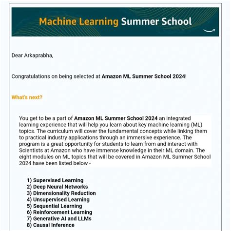 Arkaprabha Roy On Linkedin Machinelearning Ai Amazon Summerschool Techeducation