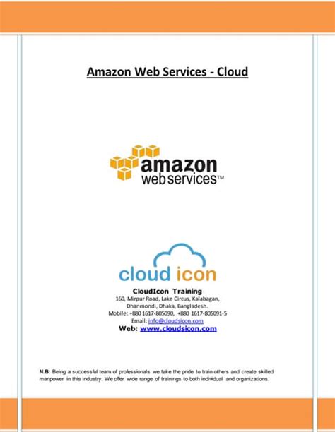 Amazon Aws Cloud Syllabus Docx