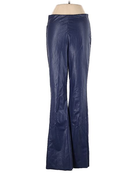 Bagatelle 100 Polyurethane Solid Navy Blue Faux Leather Pants Size S 79 Off Thredup