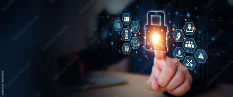 Cyber Security Data Protection Online Computer Network And Personal Privacy User Access Key