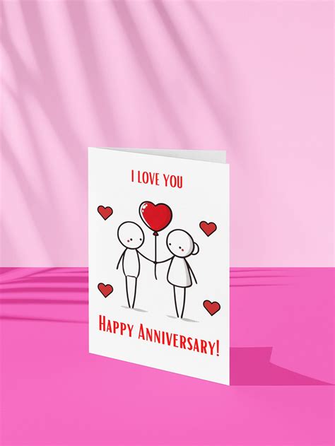 Carte De Joyeux Anniversaire Carte Damour Mignonne Carte Sincère