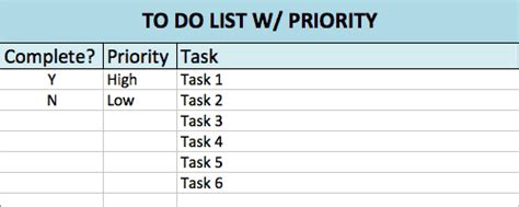 Free To Do List Templates In Excel