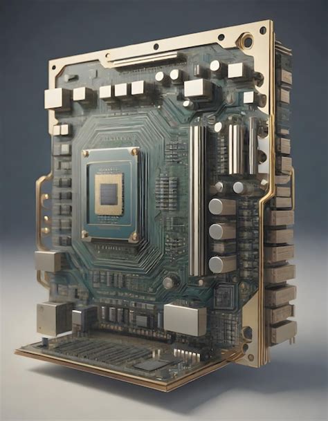premium photo microchip hardware design generative ai