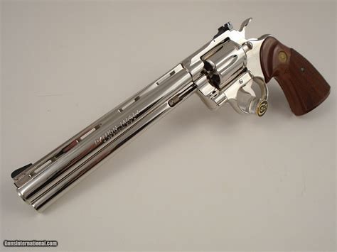 Excellent Cased Colt Python Target 38 8” Stunning Nickel Original Box 1980 One Of The 251 Mfg