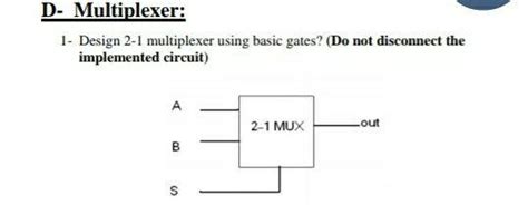 Solved D Multiplexer Design Multiplexer Using Basic Chegg Com