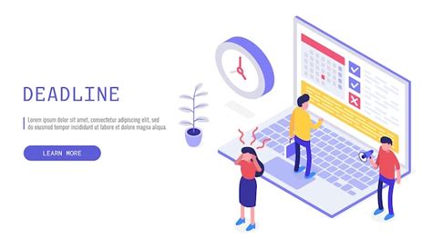Premium Vector Isometric Illustration Of Project Planning Deadline