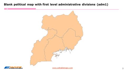 Uganda Map With Regions And Districts Editable Powerpoint Maps