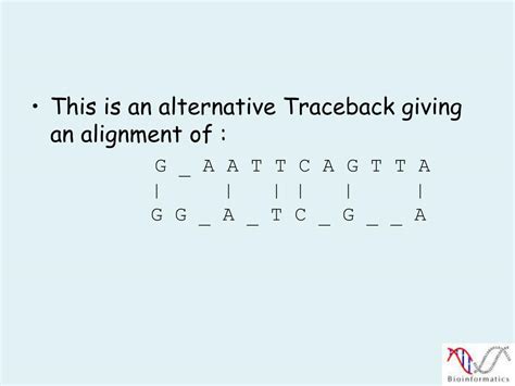 Ppt Global Sequence Alignment By Dynamic Programming Powerpoint