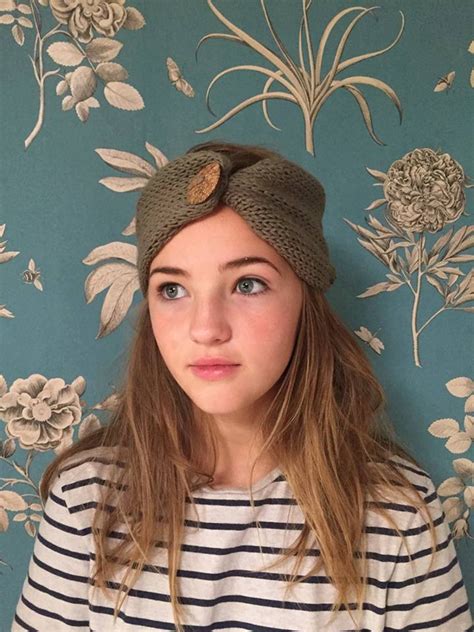 Womens Boho Knit Headband Taupe Olive Green Turban Headwrap Birthday T Girlfriend