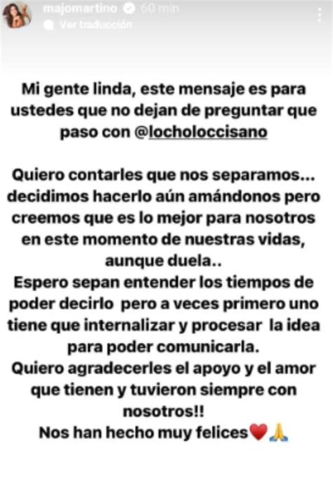 Locho Loccisano Habló De Su Separación De Majo Martino Y Reveló Si Hay