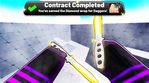 I Unlocked The Diamond Daggers In Roblox Rivals Youtube