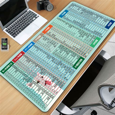 超大鼠标垫书桌垫办公定制office快捷键大全电脑键盘垫子cad女 虎窝淘