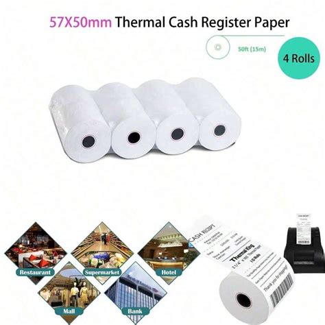 Thermal Paper Receipt Rolls Paper Fits All Credit Card Receipt Paper