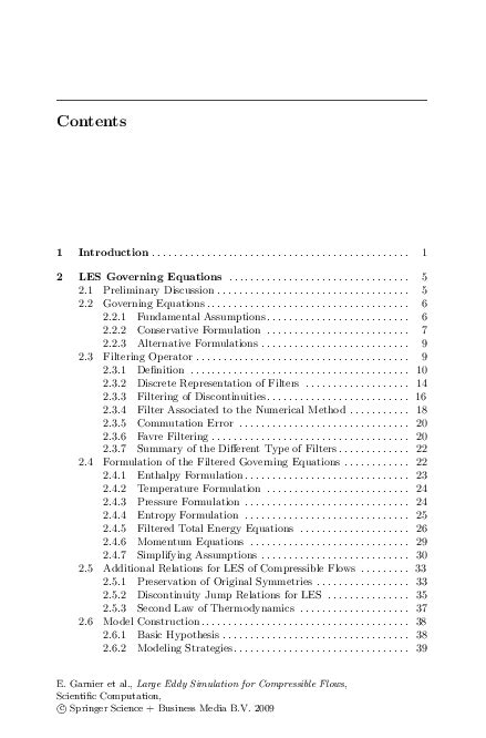 Pdf Large Eddy Simulation For Compressible Flows