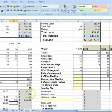 Electrical Spreadsheet Printable Spreadshee Electrical Contractor