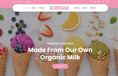 code Share code giao diện web bán kem làm đồ án HTML