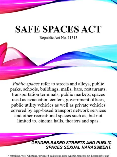Safe Space Act Pdf Sexual Harassment Justice