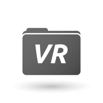 Isolated Folder Icon With The Virtual Reality Acronym Vr Wall