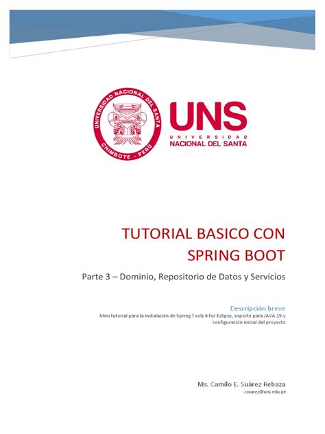 Tutorial Básico De Spring Boot Parte 3 Pdf Java Lenguaje De
