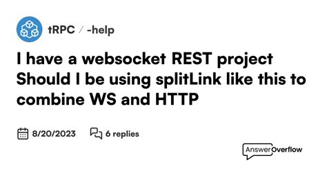 I Have A Websocket Rest Project Should I Be Using Splitlink Like This To Combine Ws And